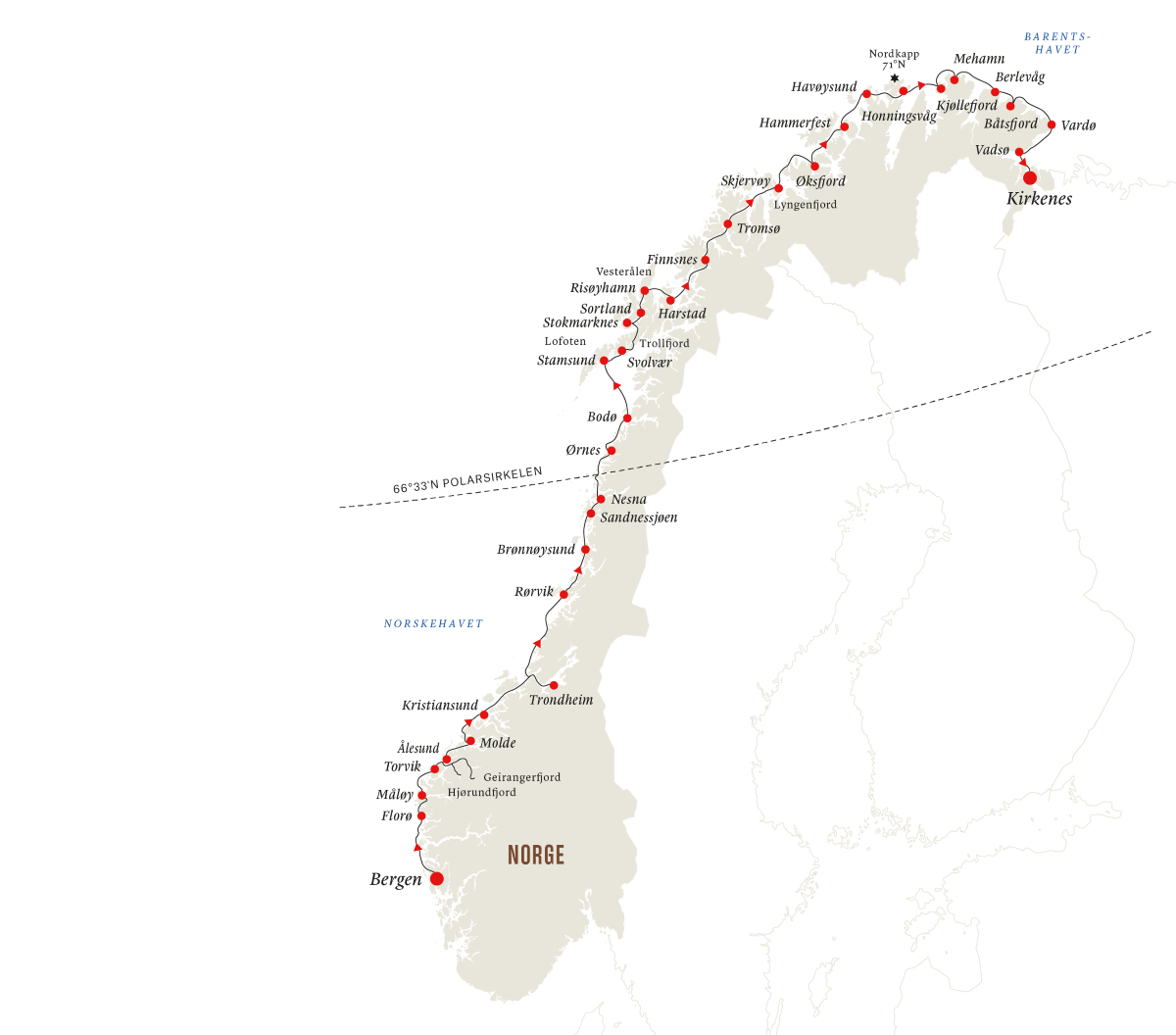 Havn til havn med Hurtigruten - Kystterminalene